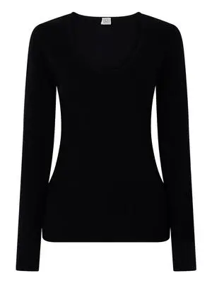 TOTEME Wool-blend Top - Black