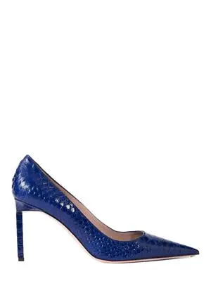 TOM FORD Snake-effect Leather Pumps - Blue