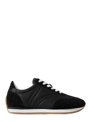 TOTEME Sport Suede-trimmed Shell Sneakers - Black