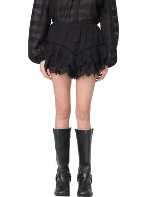 Isabel Marant Tiered Ruffle Skirt - Black