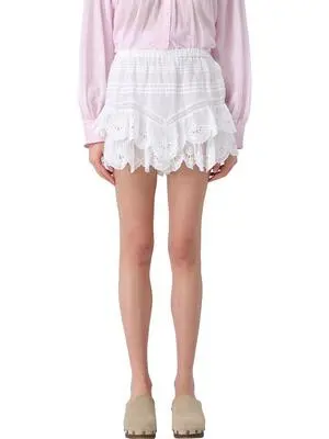 Isabel Marant Tiered Ruffle Skirt - White