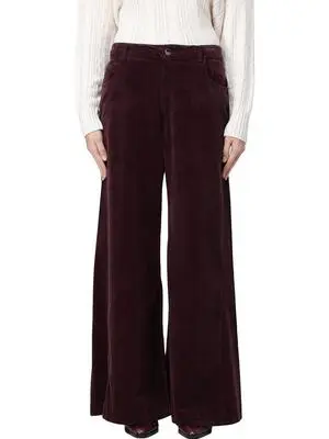 KAOS Wide Leg Trousers Burgundy