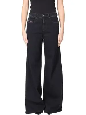 DIESEL® D-akemi High-waisted Wide-leg Stretch-denim Jeans - Black