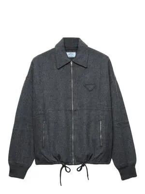 Prada Wool And Cashmere Blouson Jacket - Grey