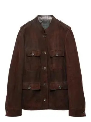 Prada Suede Jacket Coffee