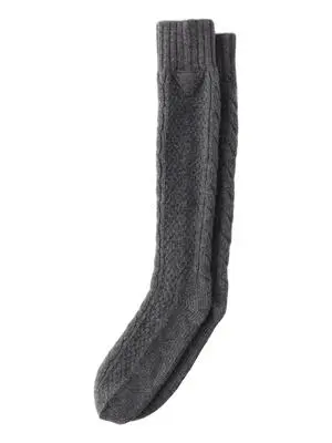 Prada Wool And Cashmere Socks Slate Gray