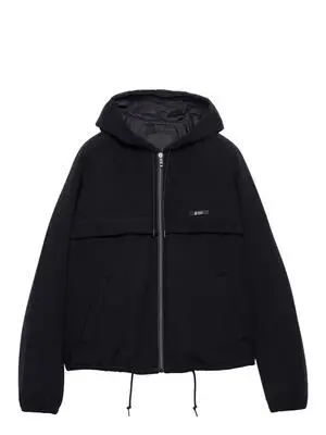 Prada Hooded Technical Fabric Blouson Jacket - Black