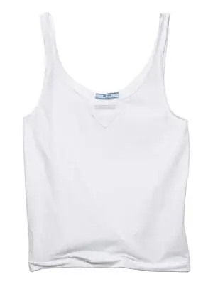 Prada Cotton Jersey Tank Top - White