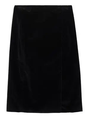 Prada Velvet Pencil Midi-skirt - Black