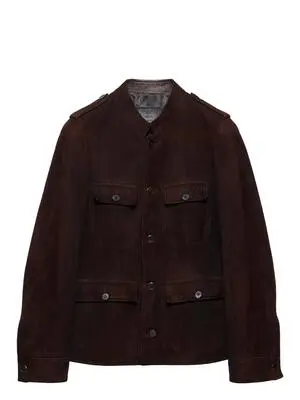 Prada Suede Jacket Coffee