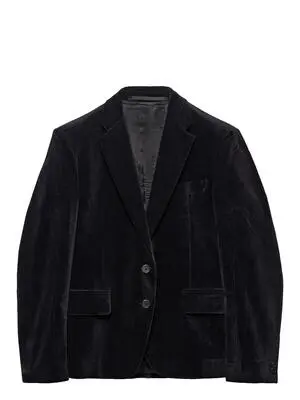 Prada Single-breasted Velvet Jacket - Black