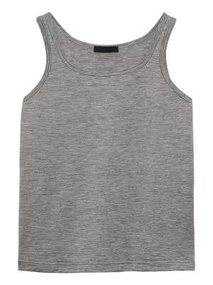 Prada Cahmere And Ilk Tank Top - Grey