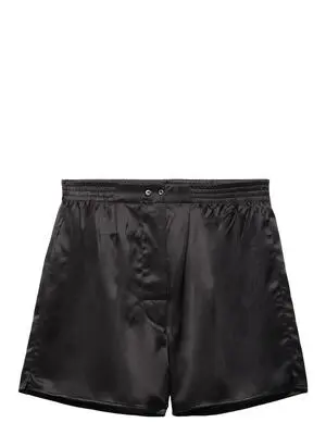 Prada Satin Shorts - Black