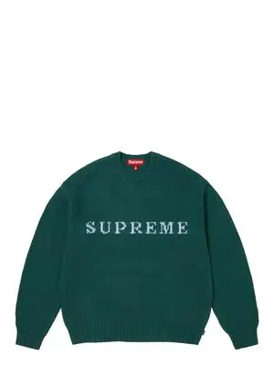 Supreme Contrast Logo Sweater - Green
