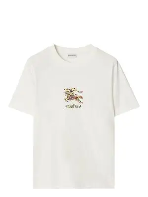 Burberry Floral Emblem T-shirt - Tan