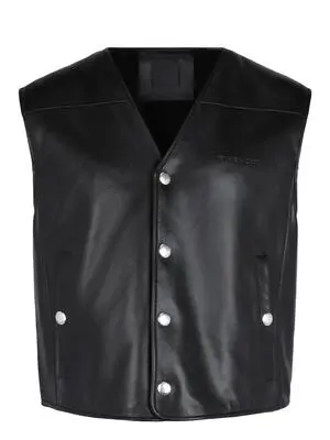 Givenchy Snap Leather Vest - Black
