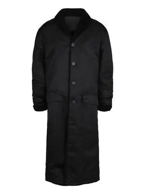 Givenchy Nylon And Shearling Trench Coat - Black