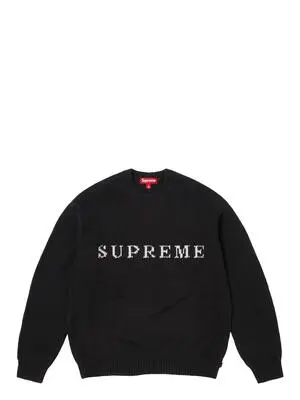 Supreme Contrast Logo Sweater - Black