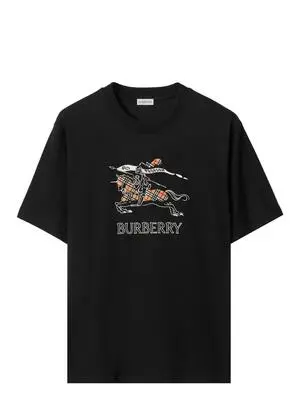 Burberry Ryan Ekd Check T-shirt - Black