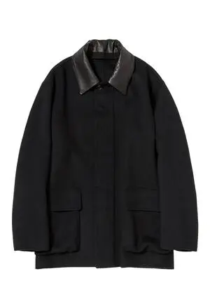 Auralee Cashmere Melton Blouson Jacket - Black
