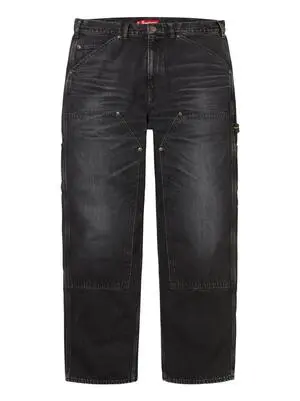 Supreme Worn Double Knee Denim Painter Jean - Black