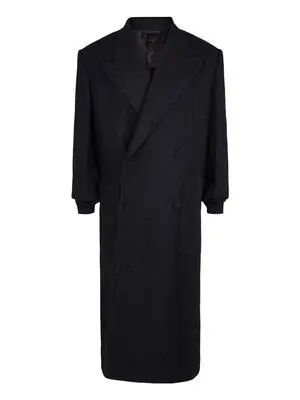 Givenchy Double-breasted Herringbone Overcoat - Purple