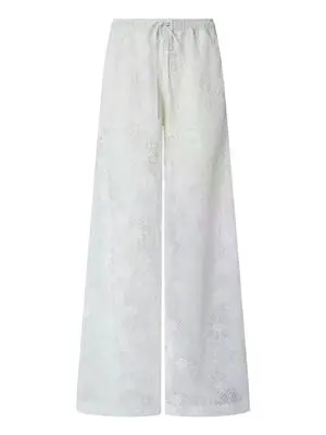 Pinko Floral-lace Palazzo Pants - White