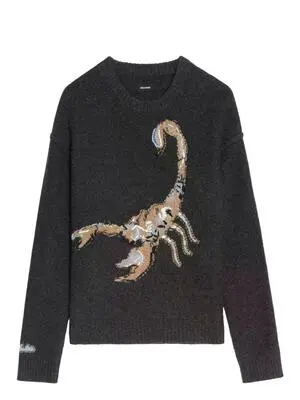 Zadig&Voltaire Jordan Scorpion-Motif Sweater Grey