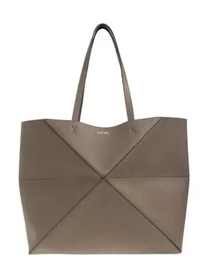 Loewe Medium Puzzle Fold Tote Bag - Brown