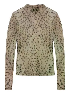 Amiri Animal-print Long-sleeve Top - Neutrals