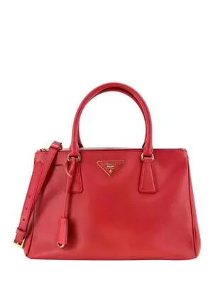Prada Saffiano Leather Medium Tote Bag - Red