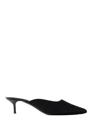 Staud Sebastian Satin Mules - Black