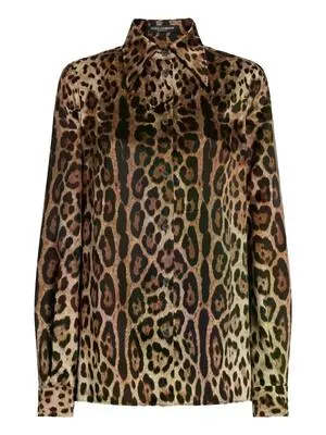 Dolce & Gabbana Leopard-print Shirt - Brown