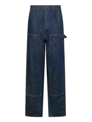 KUSIKOHC High-waisted Straight-leg Jeans - Blue