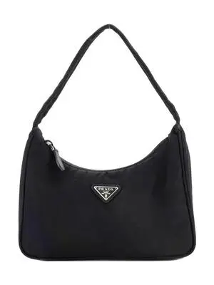 Prada Re-edition 2000 Tessuto Mini Hobo Bag - Black