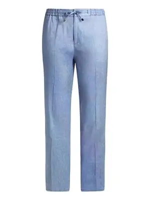 Etro Twill Drawstring Trousers - Blue