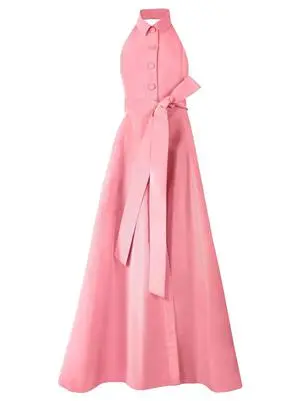 Carolina Herrera Halterneck Gown With Sash - Pink