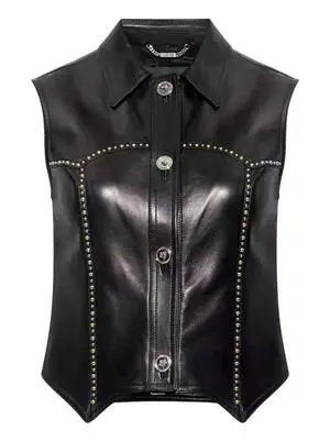 VERSACE Leather Sleeveless Shirt