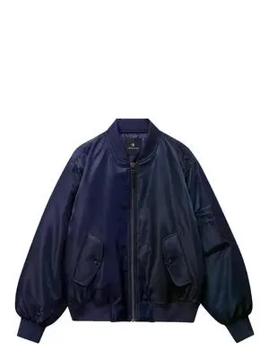 ANINE BING Leon Zip-fastening Bomber Jacket - Blue