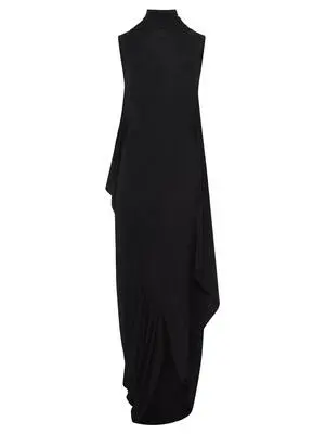 MARINE SERRE Draped Open-back Dress - Black