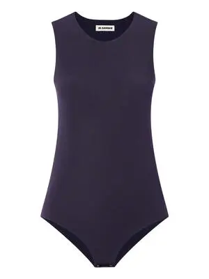 JIL SANDER Stretch-Jersey Bodysuit Navy