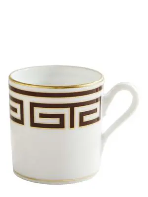 GINORI 1735 Labirinto Gold-plated Porcelain Coffee Cup - White