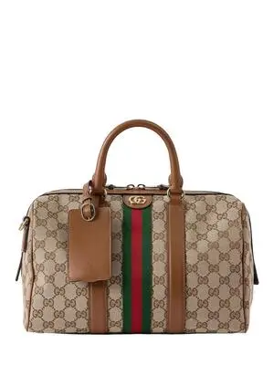 Gucci Ophidia Canvas-jacquard Shoulder Bag - Brown