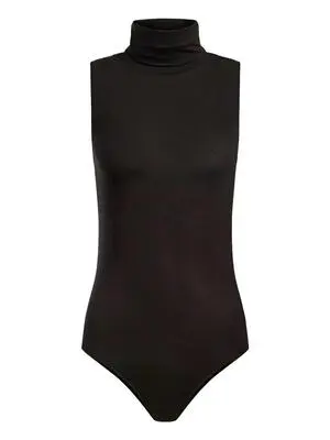 12 STOREEZ Sleeveless Turtleneck Bodysuit - Black