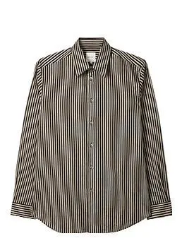 Paul Smith Stripe Cotton-silk Shirt - Black