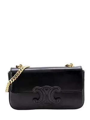 Celine Triomphe Chain Small Shoulder Bag - Black