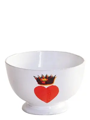 ASTIER DE VILLATTE John Derian Crowned Heart Ceramic Bowl - White