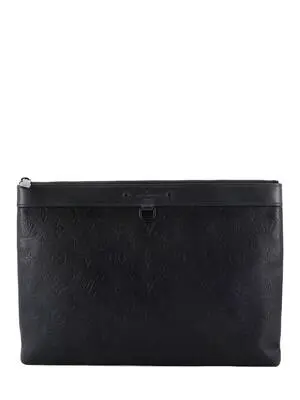 LOUIS VUITTON Discovery Pochette Monogram Shadow Leather Gm Pouch - Black