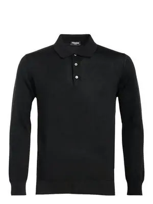 FRANZESE COLLECTION Long-sleeves Polo Shirt - Black