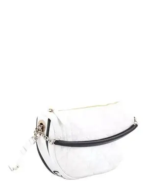 Dior Vibe Cannage Quilt Lambskin Medium Hobo Bag - White